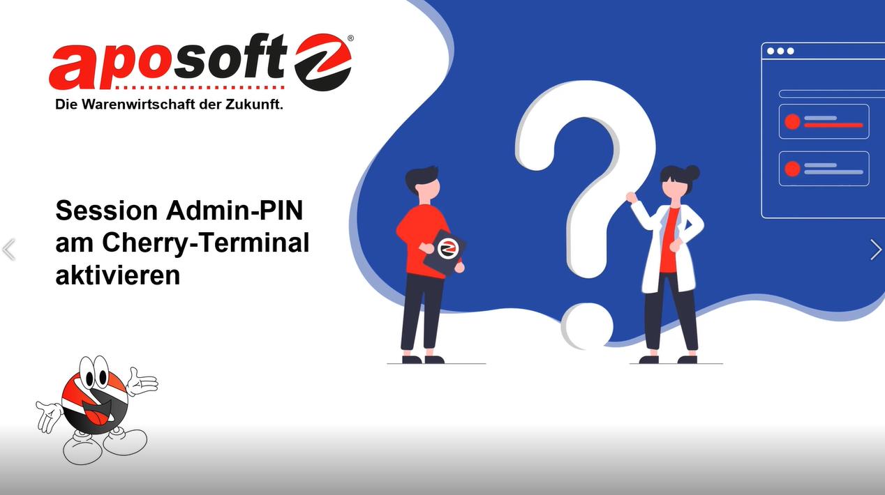 Schritt 3: Cherry - Session Admin PIN aktivieren | Aposoft Helpdesk ...