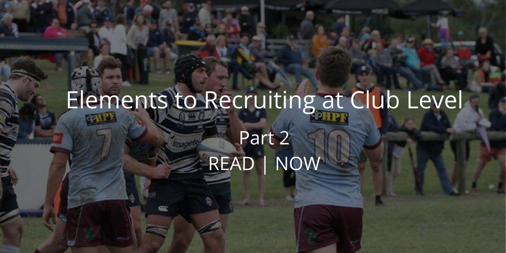 Elements to Recruiting at Club Level - part 2