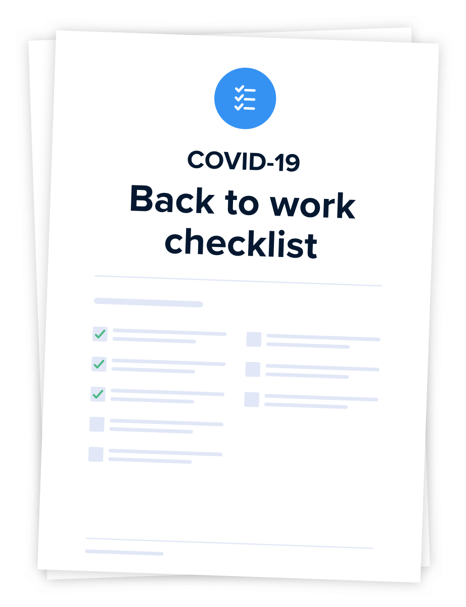 COVID-19 return to work checklist