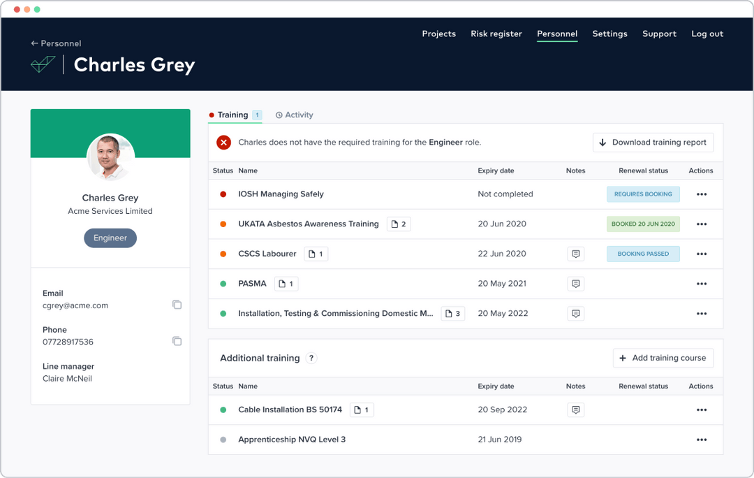 HandsHQ Training Register eLearning