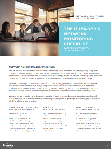 THE IT LEADER’S NETWORK MONITORING CHECKLIST | TechContentHub