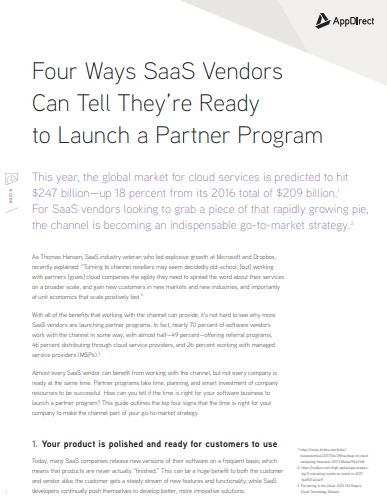 Four Ways SaaS Vendors Can Tell They’re Ready to Launch a Partner ...