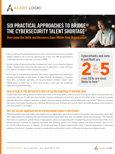SIX PRACTICAL APPROACHES TO BRIDGE THE CYBERSECURITY TALENT SHORTAGE ...
