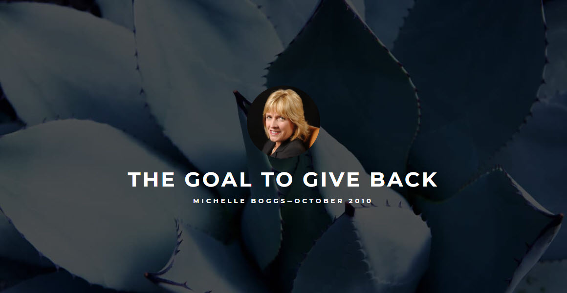 Michelle Boggs: The Goal to Give Back | Profiles in Success