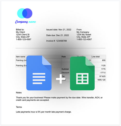 How to Create an Invoice Using Google Docs and Google Sheets - Invoicer.ai