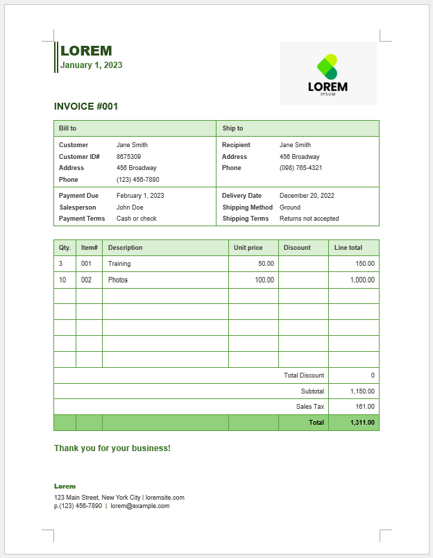 How to Make an Invoice in Microsoft Word - Invoicer.ai