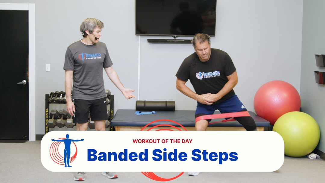 Banded Side Steps (Amputee Exercise)