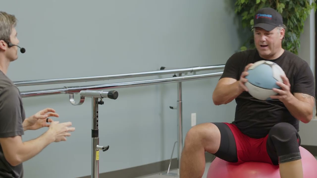 Sitting Balance to Build Core (Amputee Exercise)