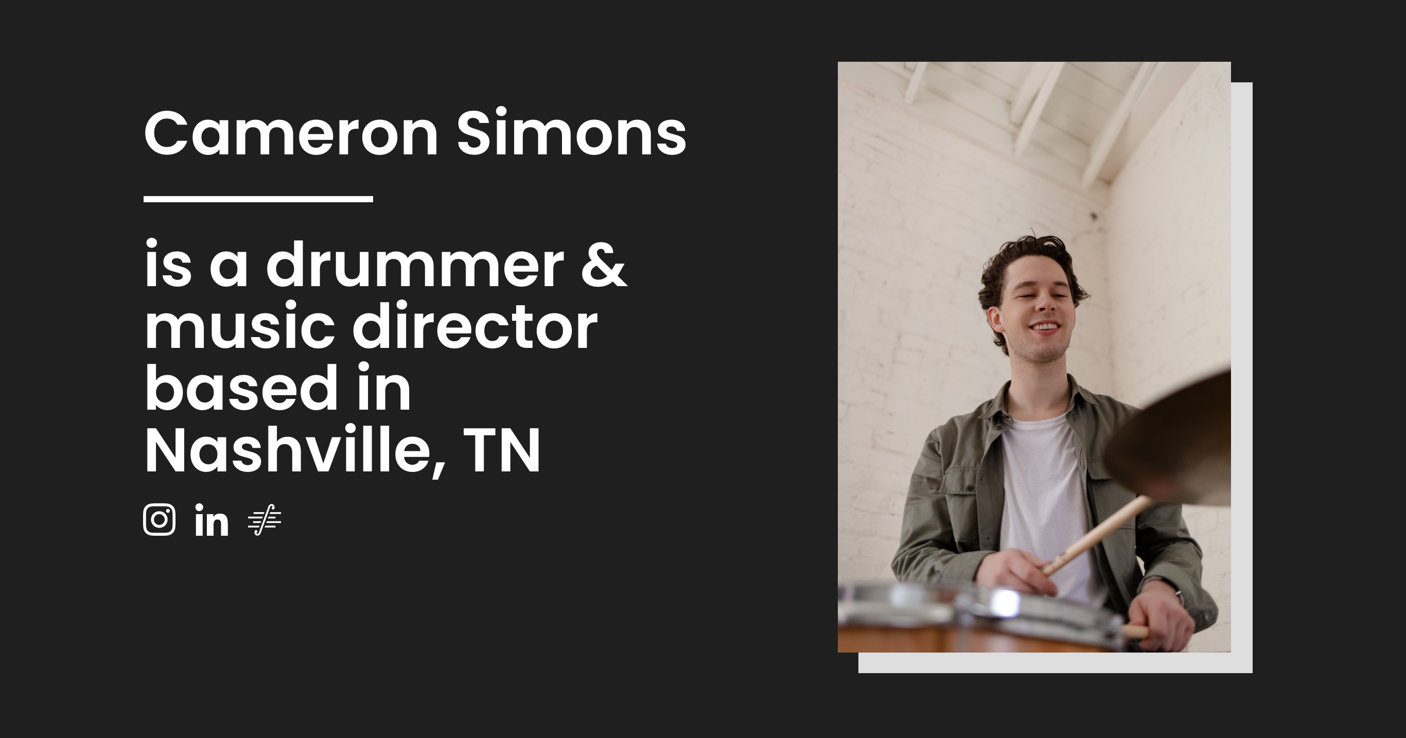 Cameron Simons | Drummer & Music Director | Nashville, TN