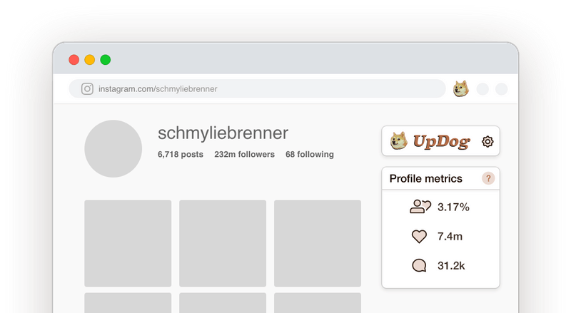 UpDog - Free Creator & Influencer Analytics for TikTok and Instagram