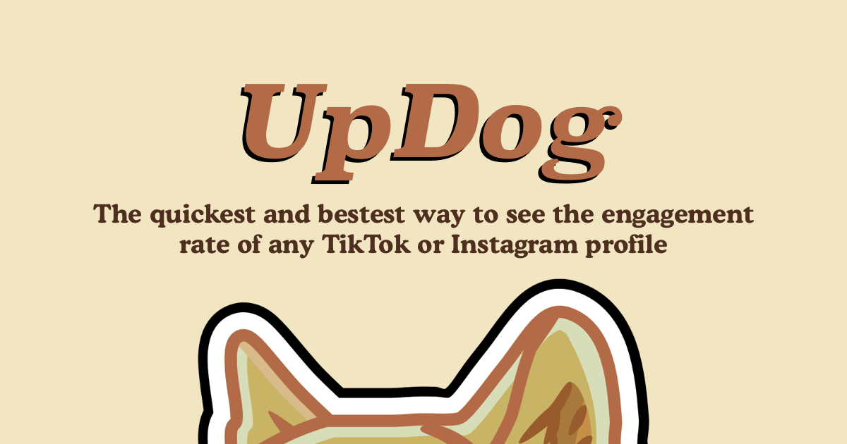 UpDog - Free Creator & Influencer Analytics for TikTok and Instagram