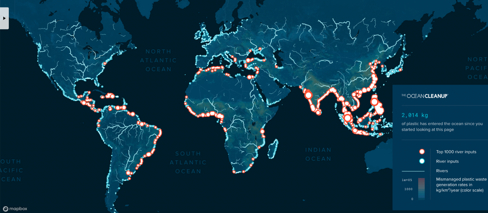 The Ocean Cleanup builds with Mapbox GL JS and Studio