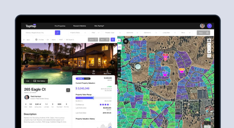 TopHap builds with Mapbox GL JS and the Static Images API