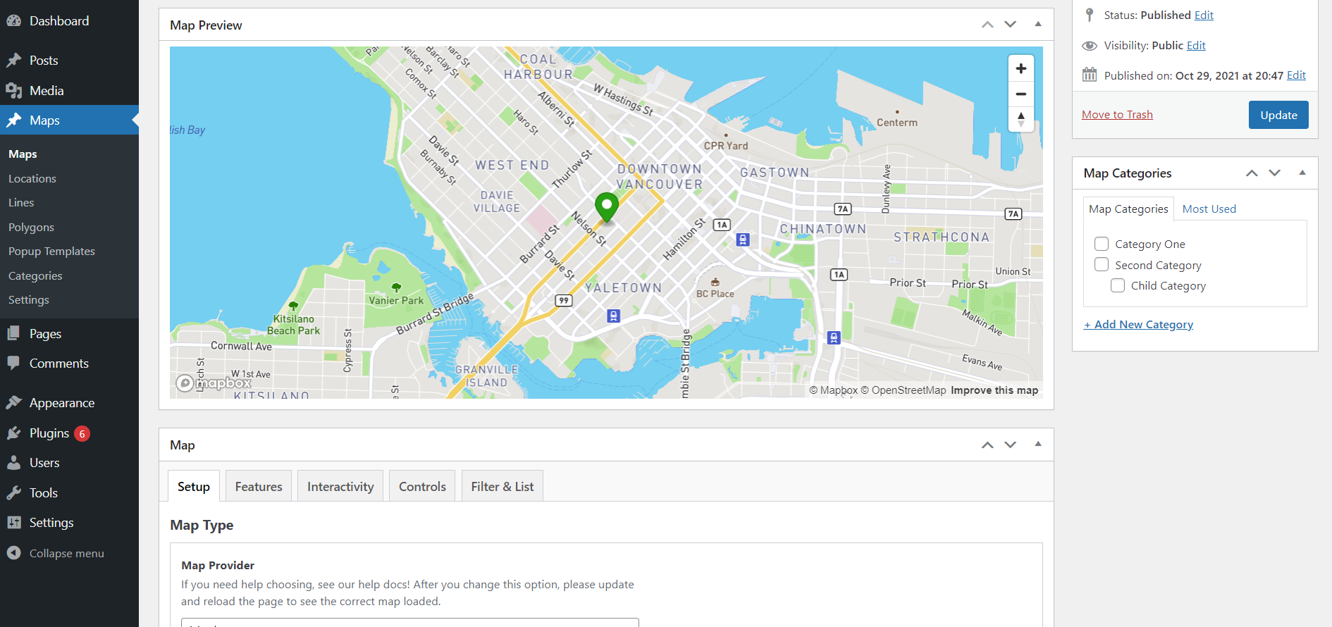 Mapster builds plugin for WordPress with Mapbox GL JS