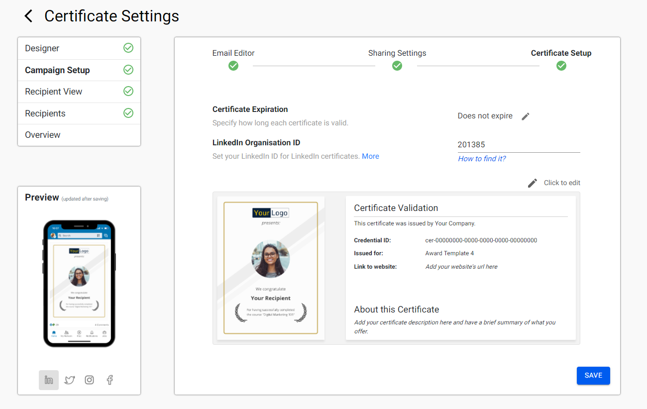 Top 7 Free Award Certificate Templates - Edit and Free Download ...