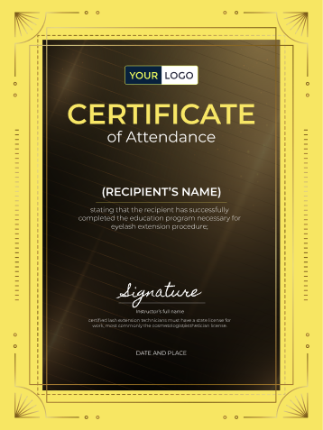 FREE Lash Certificate Templates 5 Ready Examples for Use | Virtualbadge.io