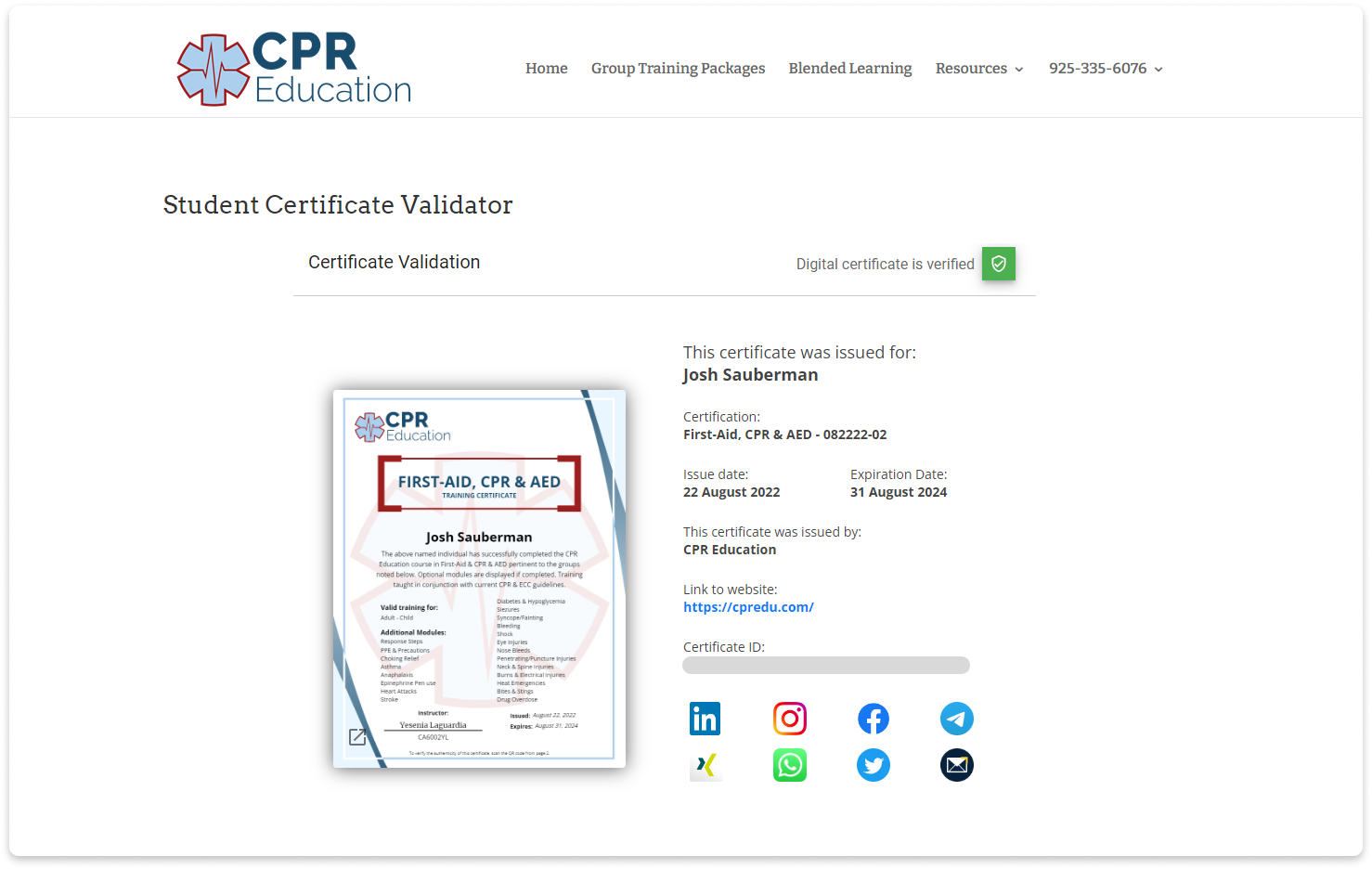 CPR training - a case study on the digitization of first aid certificates