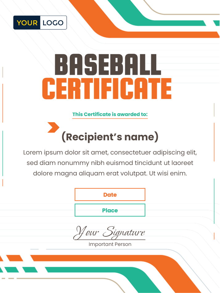 6 FREE Baseball Certificate Templates | Virtualbadge.io