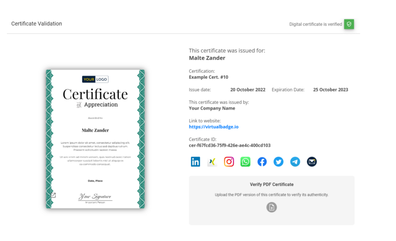 How to send LinkedIn Badges and Certificates