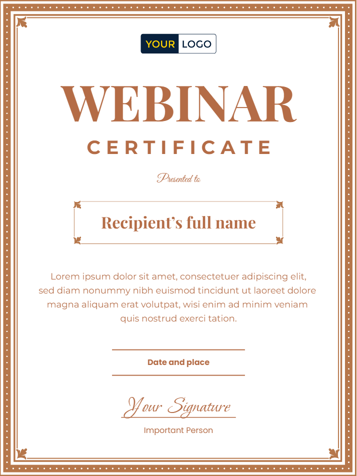 5 FREE Webinar Certificate Templates | Virtualbadge.io