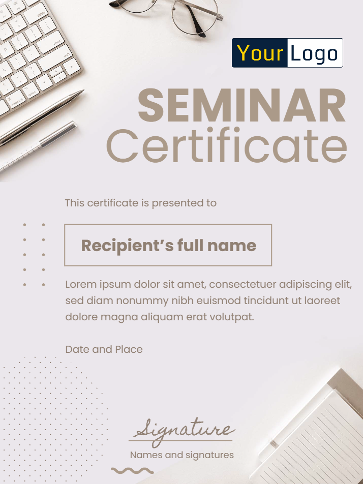 5 FREE Seminar Certificate Templates | Virtualbadge.io
