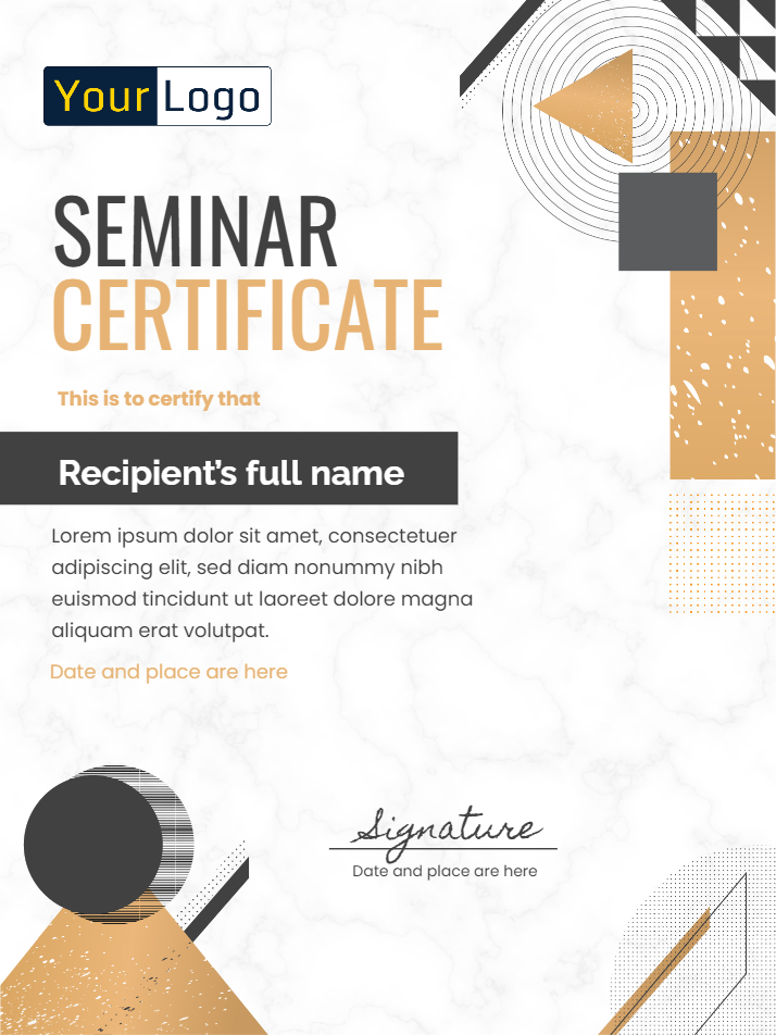 5 FREE Seminar Certificate Templates | Virtualbadge.io