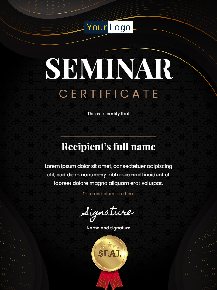 5 FREE Seminar Certificate Templates | Virtualbadge.io