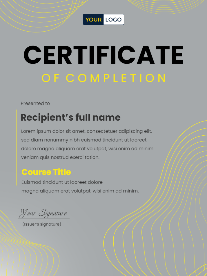 8 FREE Course Certificate Templates | Virtualbadge.io