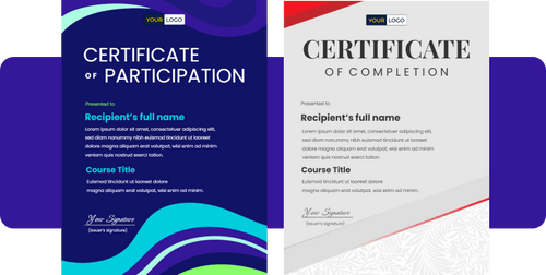 8 FREE Course Certificate Templates | Virtualbadge.io