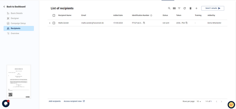 How to send digital certificates for CPD courses