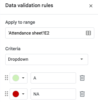 How to make a digital attendance sheet with Google Sheets for online ...