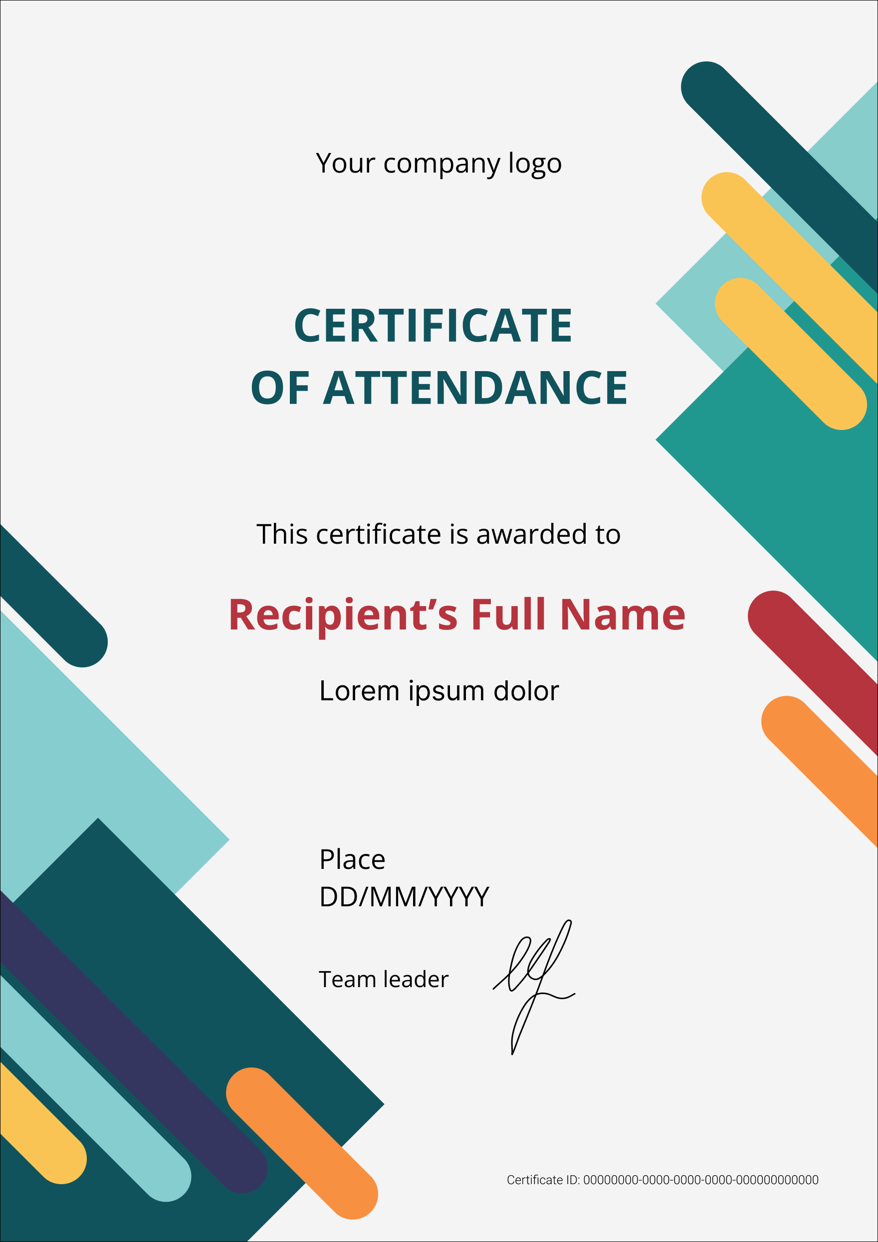 8 FREE Attendance Certificate Templates | Virtualbadge.io
