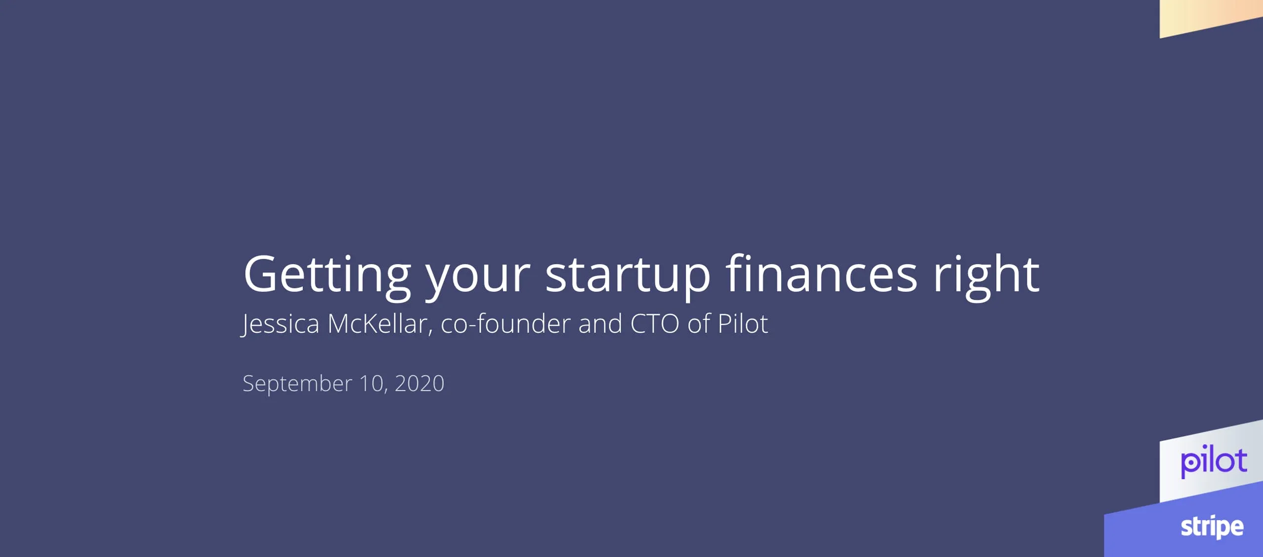 Questions on Startup Finances? Watch Jessica McKellar’s AMA - Pilot ...
