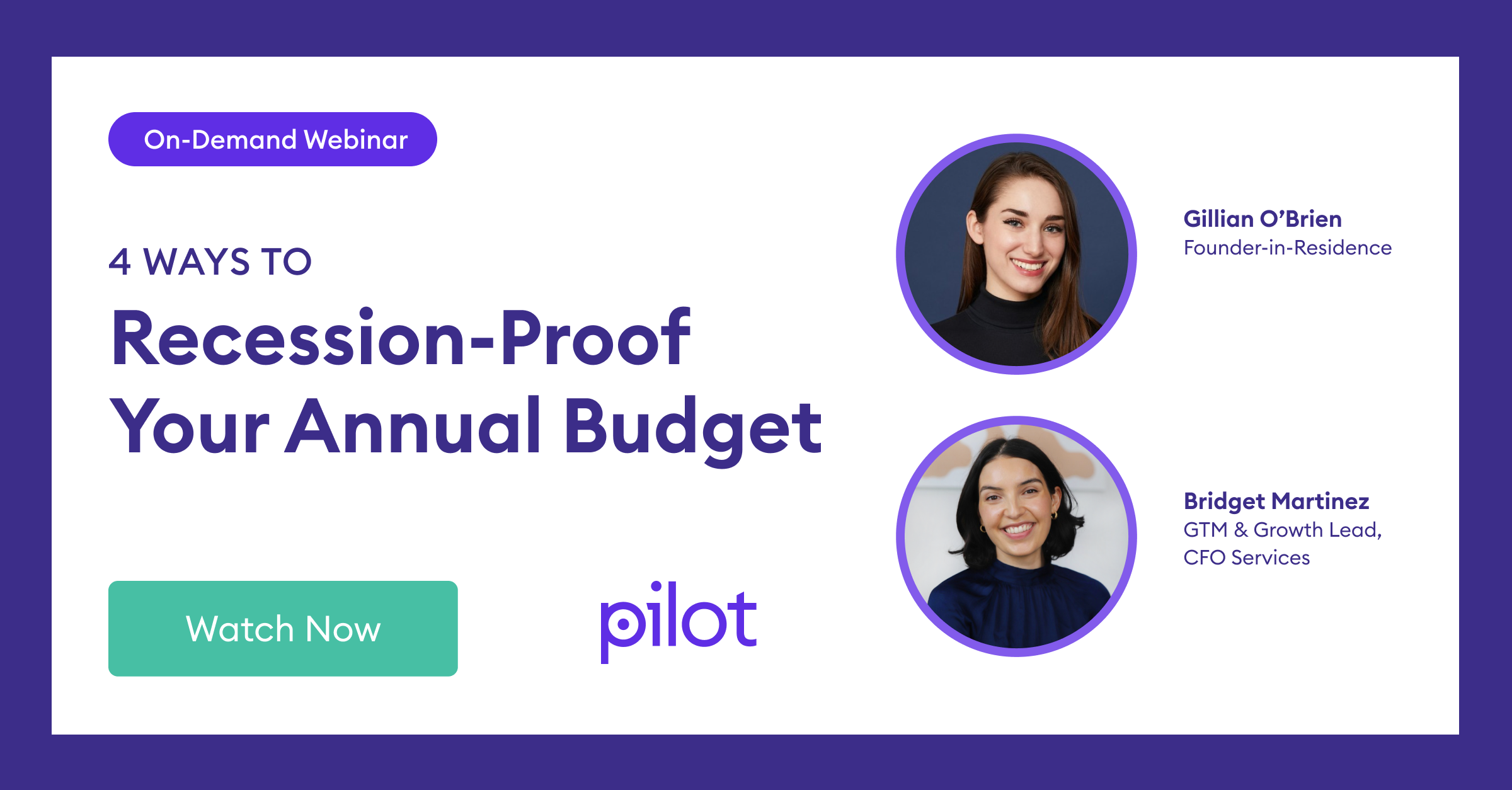 4 Ways to Recession-Proof Your Annual Budget | Webinar | Pilot