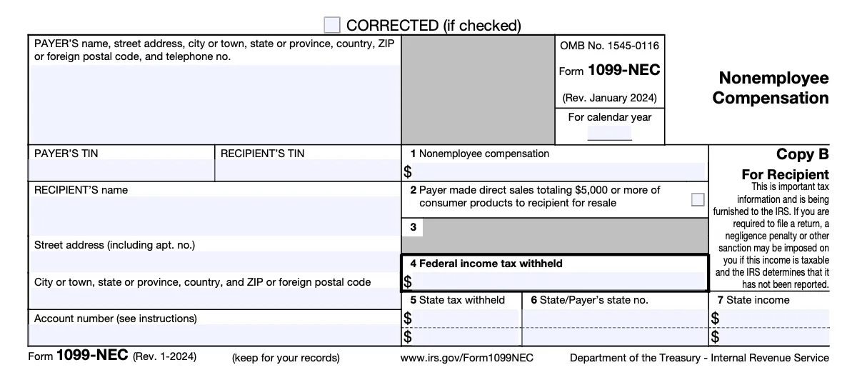 Instructions for Filling Out Form 1099-NEC - Pilot Blogs | Pilot Blog