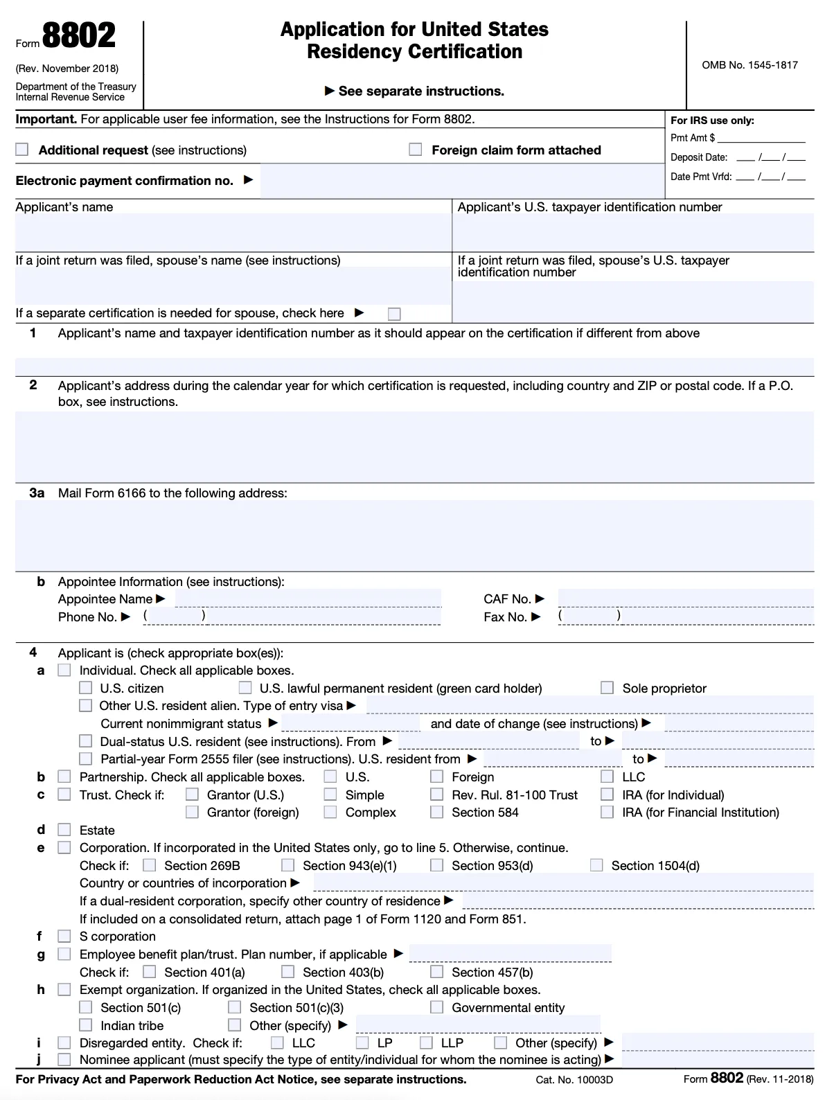 Instructions for Filling Out Form 8802 - Pilot Blogs | Pilot Blog