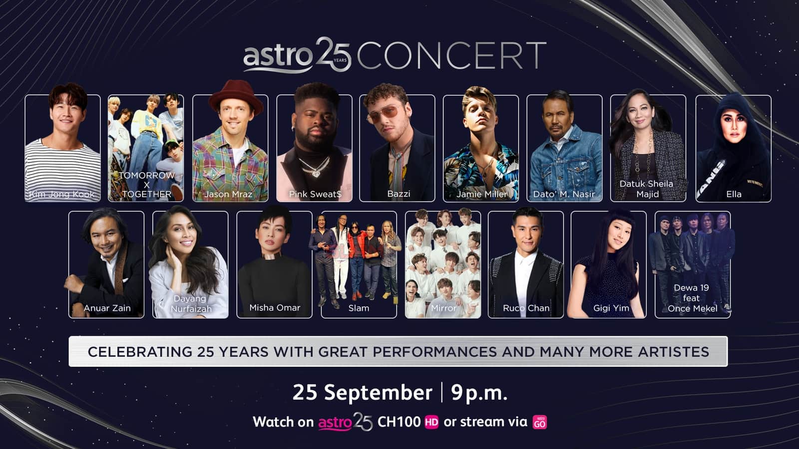 Special Astro 25 Concert with a star-studded line-up of International ...