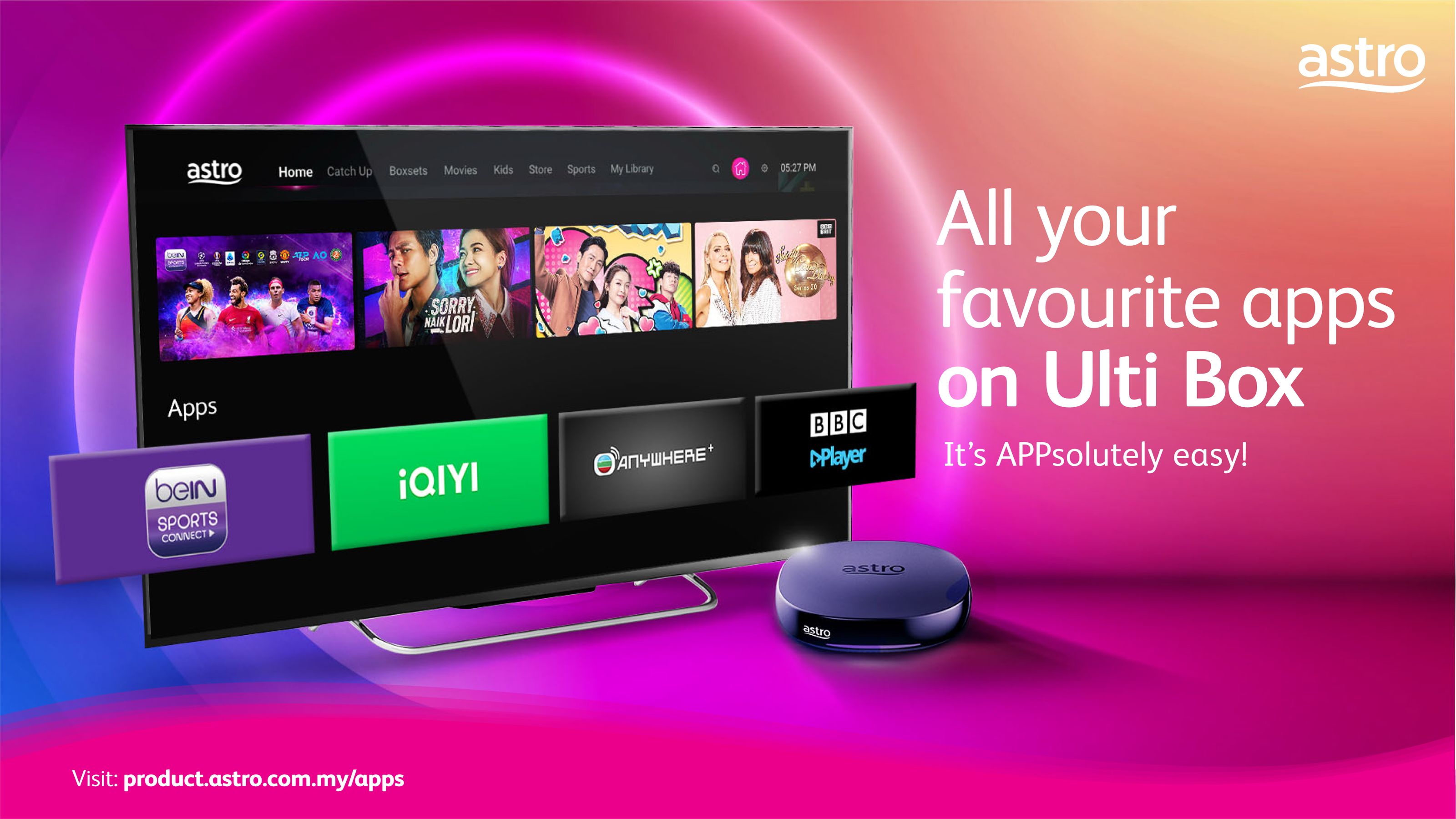 4 New Streaming Apps on the Astro Ulti Box | Press Release | Mediaroom ...