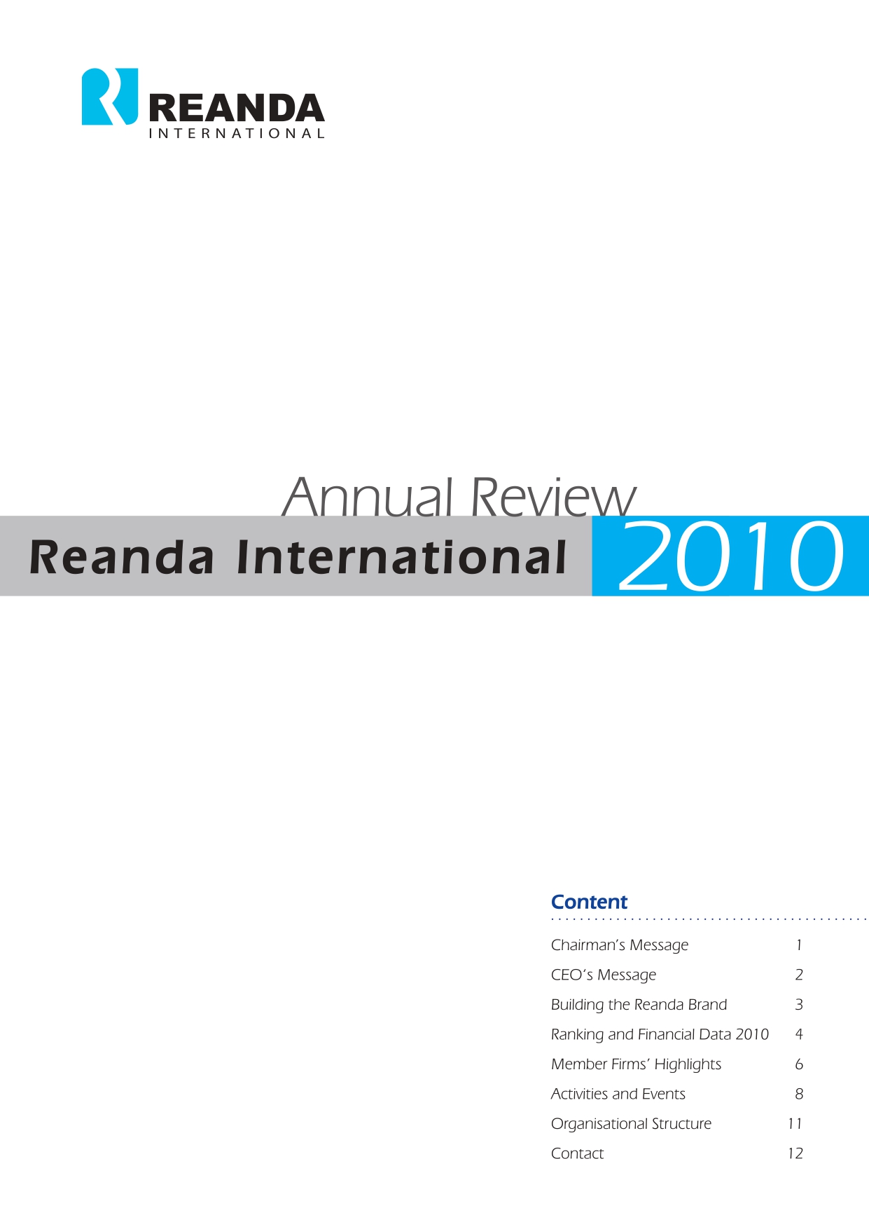 Reanda International News | Reanda International Annual Review 2010