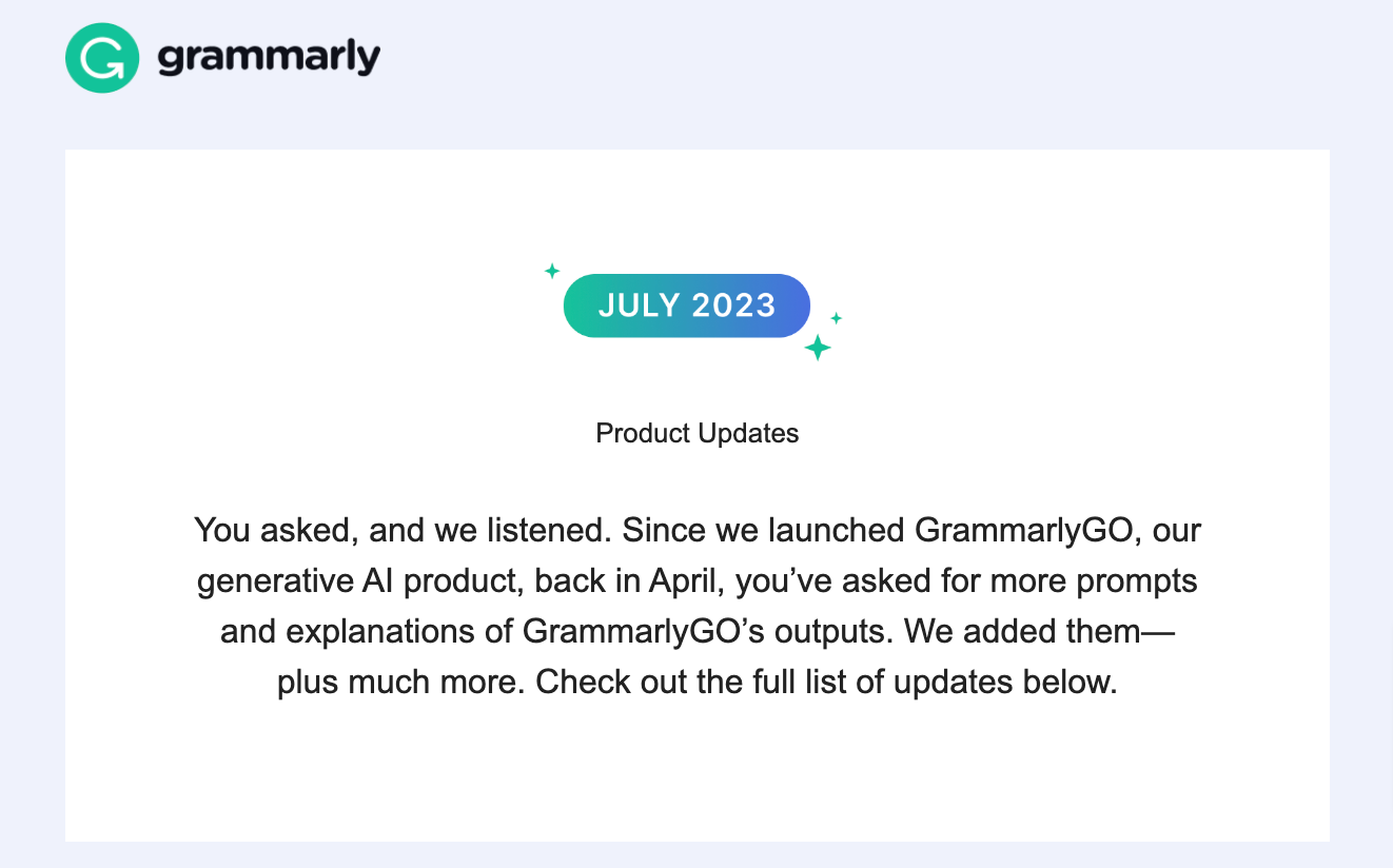 10 Best Product Update Email Examples