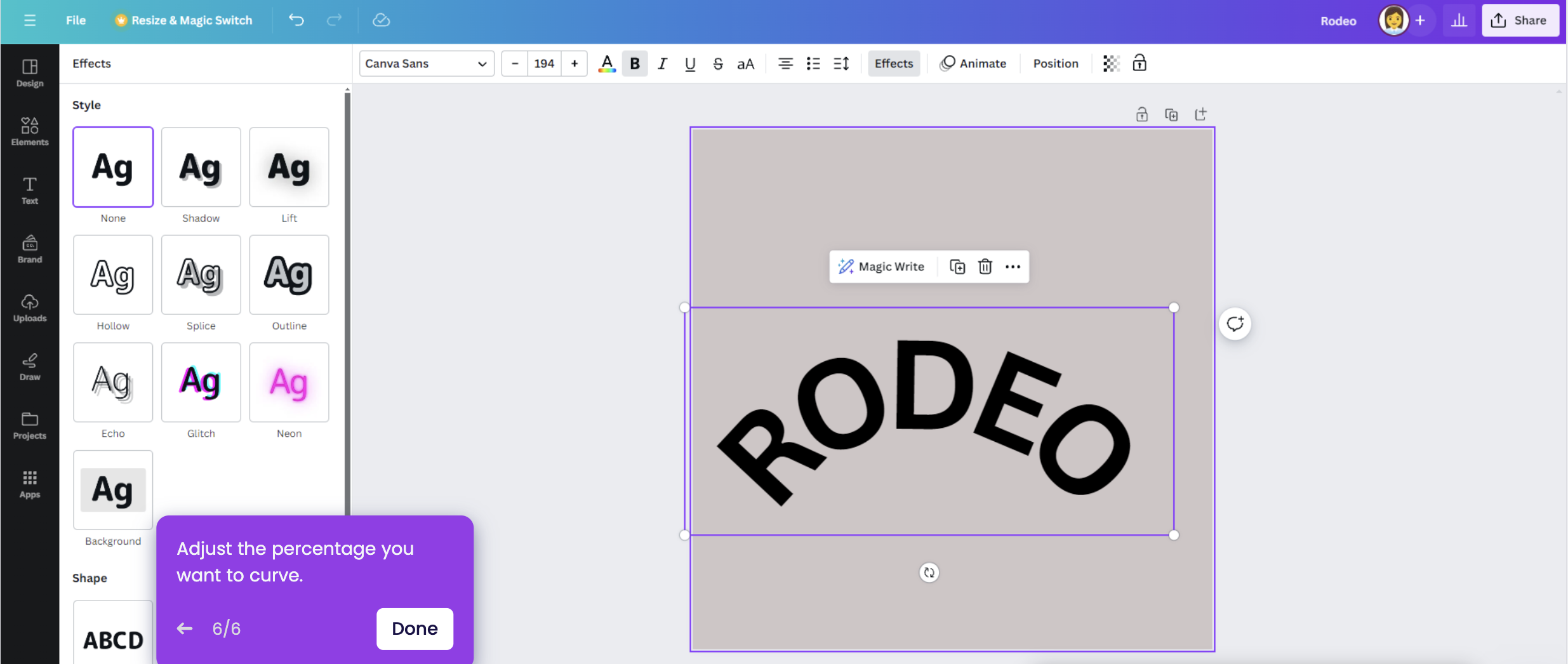 How To Create Curve Text in Canva: 1-Min Guide