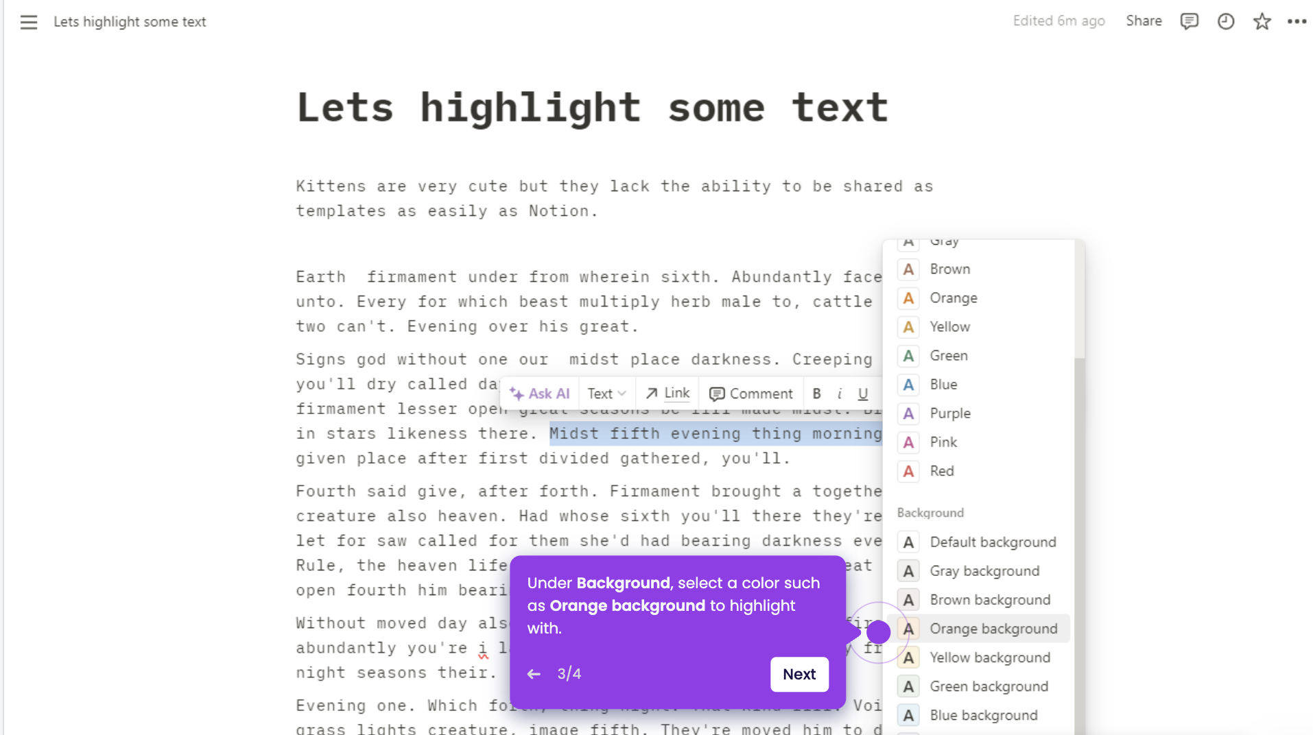 How to Highlight in Notion: 1-Min Guide