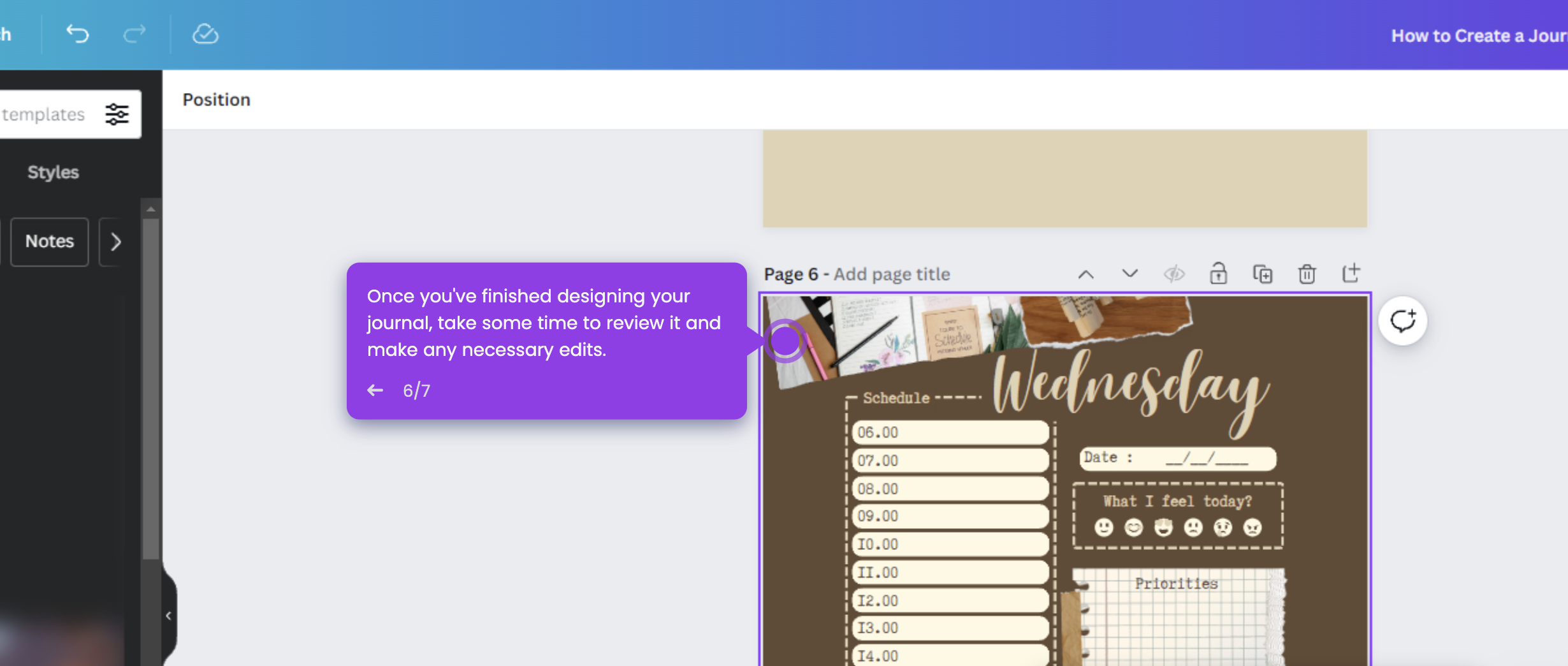How to Create a Journal in Canva: 1-Min Guide