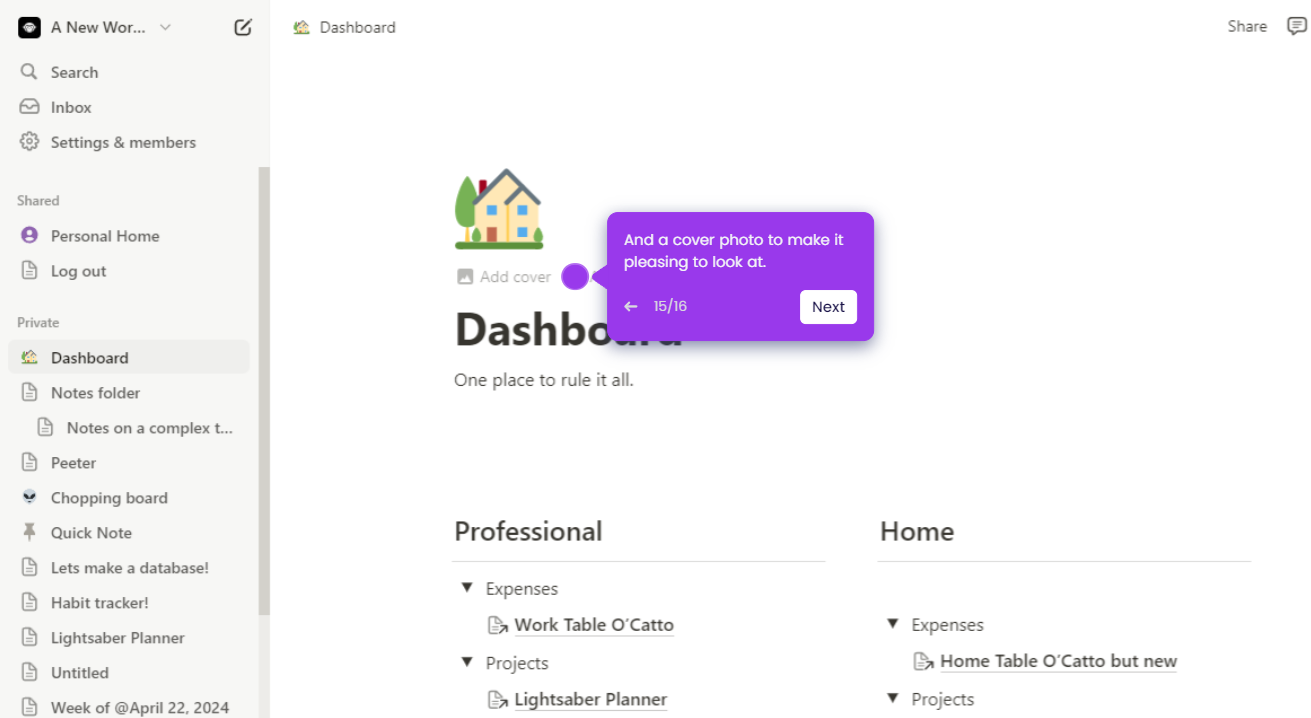 How to Create a Dashboard in Notion: 1-Min Guide