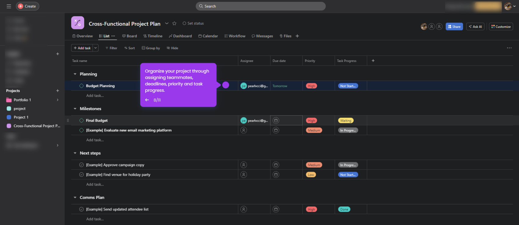 How to Set Up Asana For Project Management: 1-Min Guide