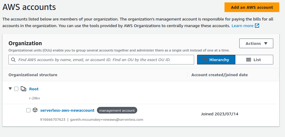 Serverless Framework - AWS Credentials