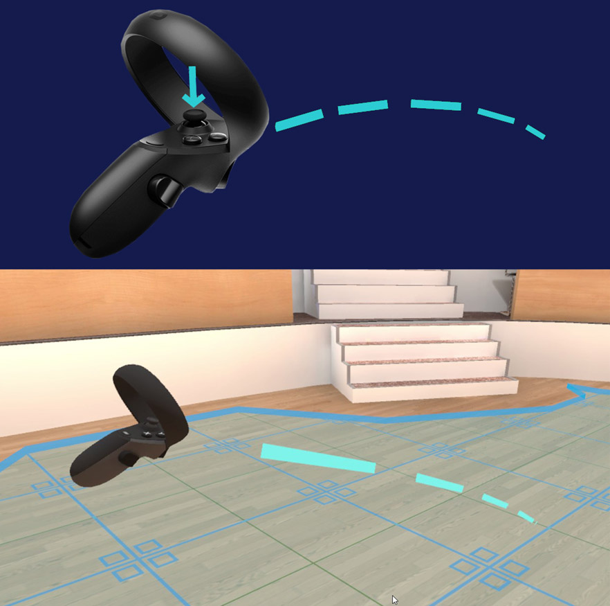 To rotate, either turn your head and body or move the analog stick to ...