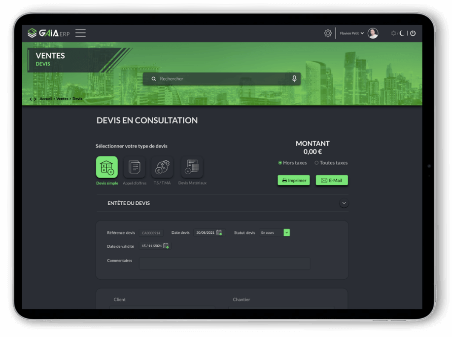 GaiA ERP - BiM Cloisons