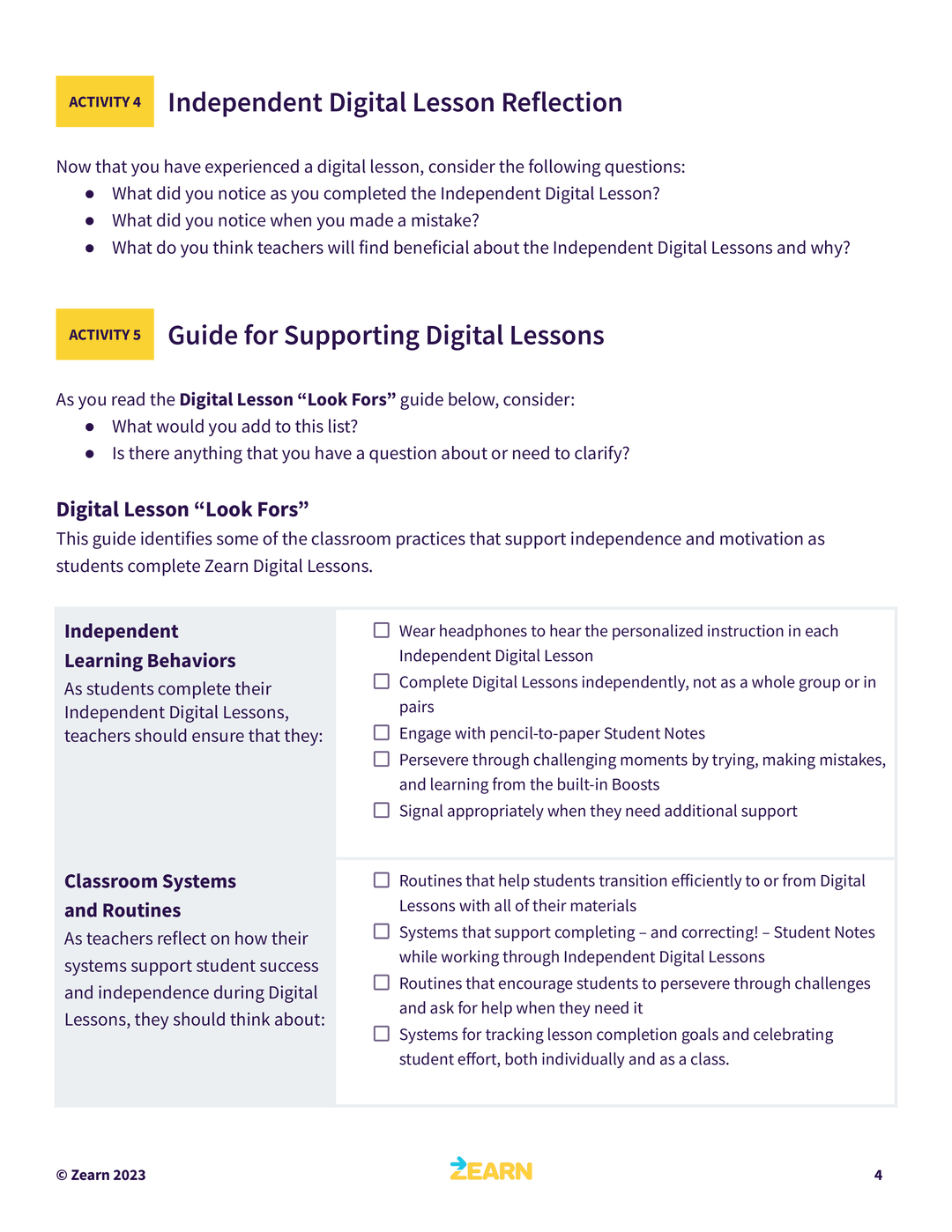 Math Professional Development | Zearn