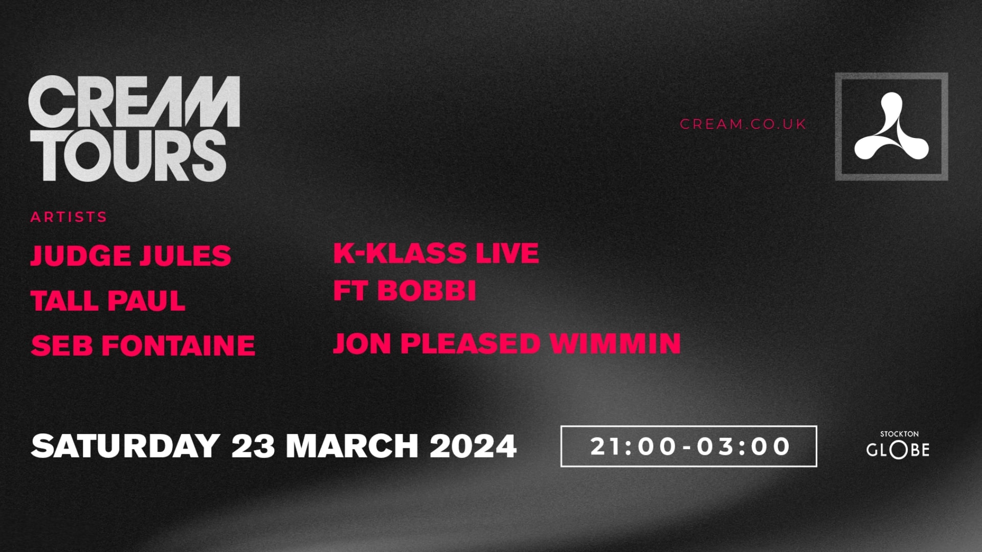 Stockton Globe Presents CREAM Tours | Official Box Office | Stockton Globe